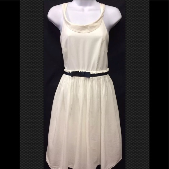 Aryeh | Dresses | Aryeh Fit Flare Sundress Pleated Skirt White Boho ...